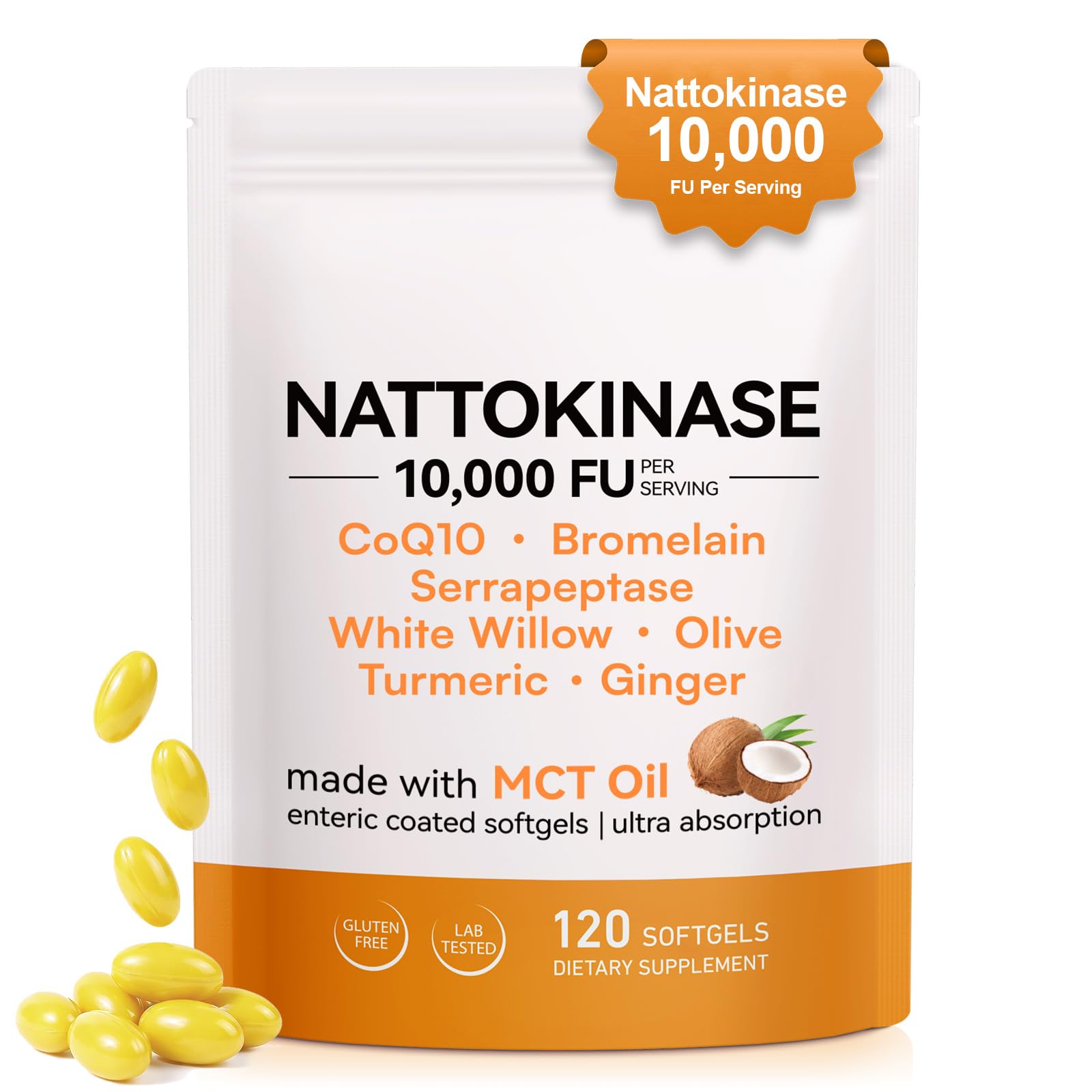 Nattokinase 10000 FU capsules for digestion