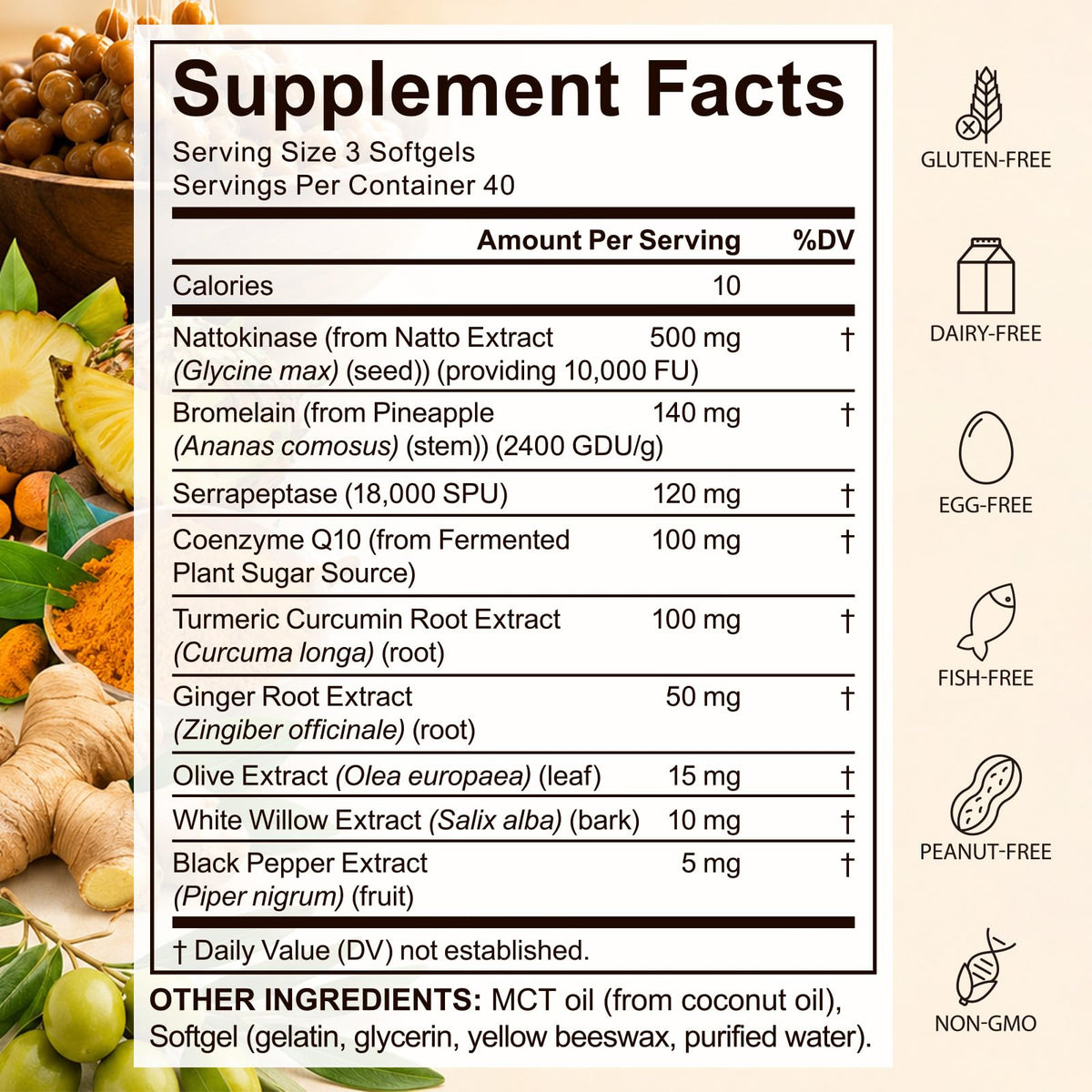 Nattokinase 10000 FU daily dosage
