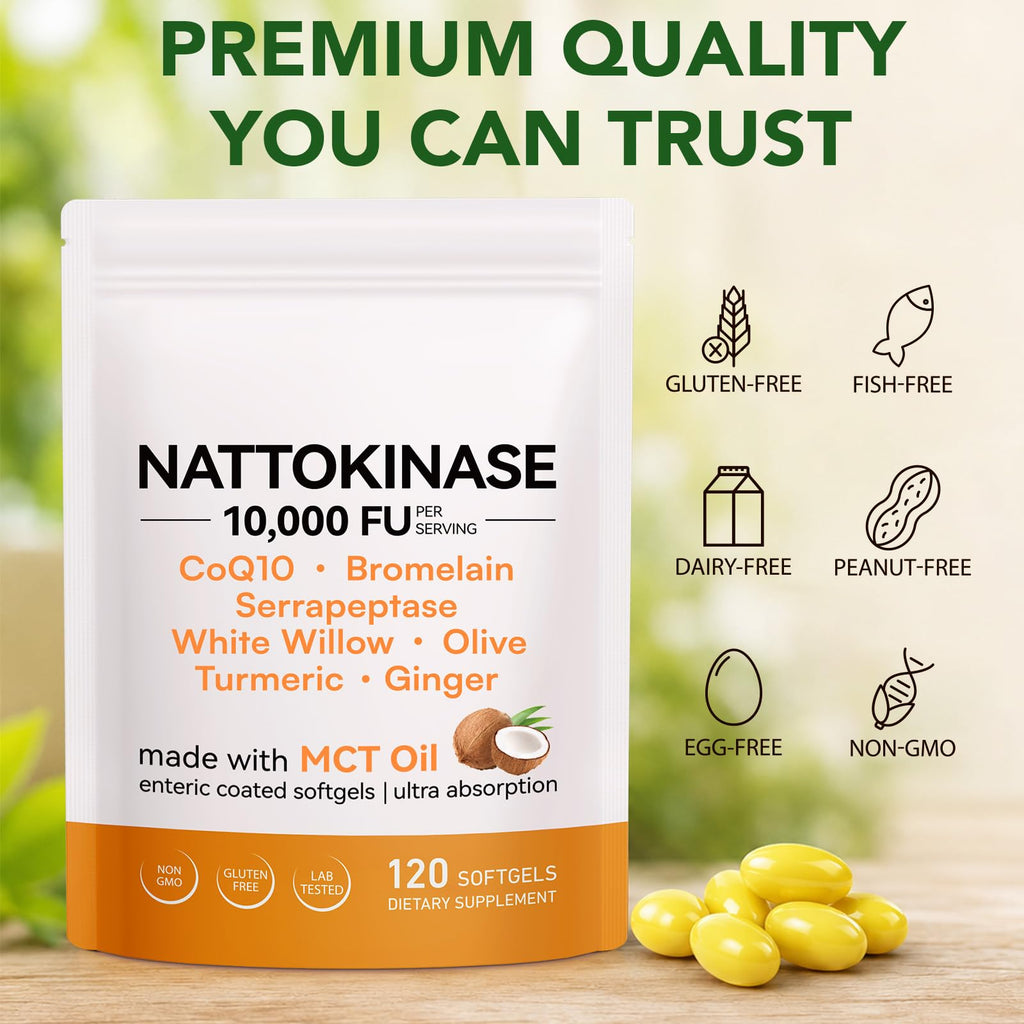 Nattokinase 10000 FU vegan-friendly option