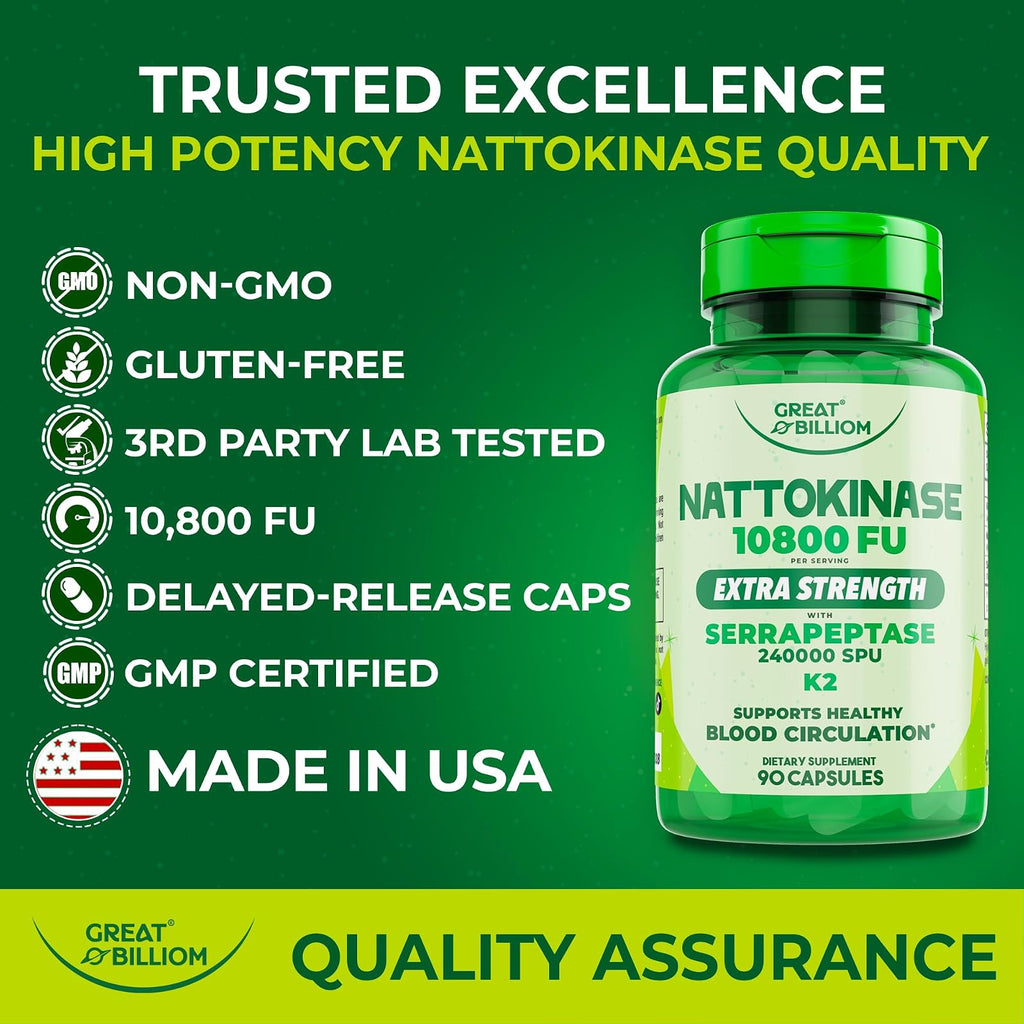 Nattokinase 10800 FU natural supplement