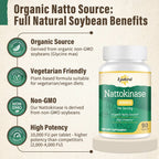 Nattokinase 180 tablets for daily wellness