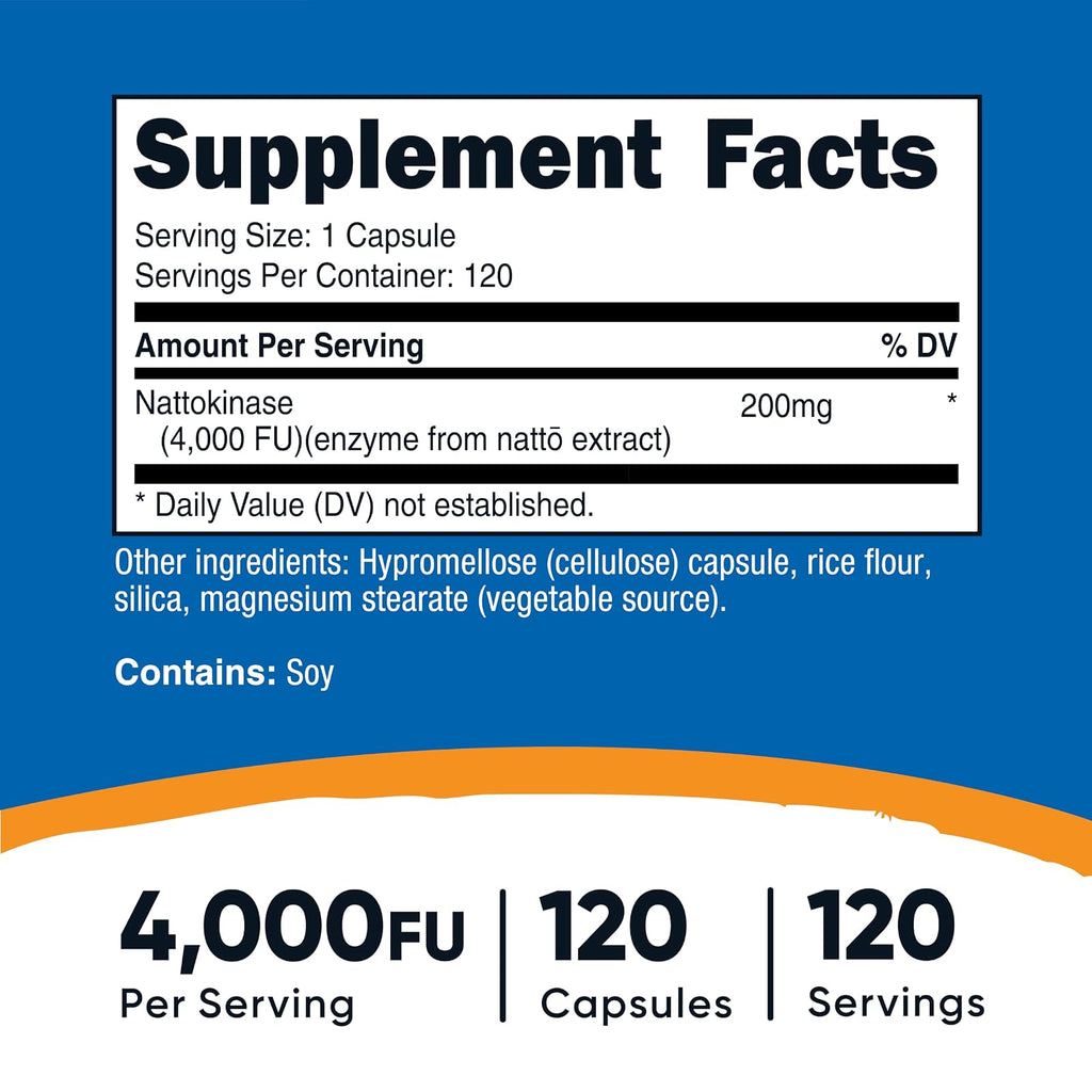 Nattokinase 4000 FU for heart health