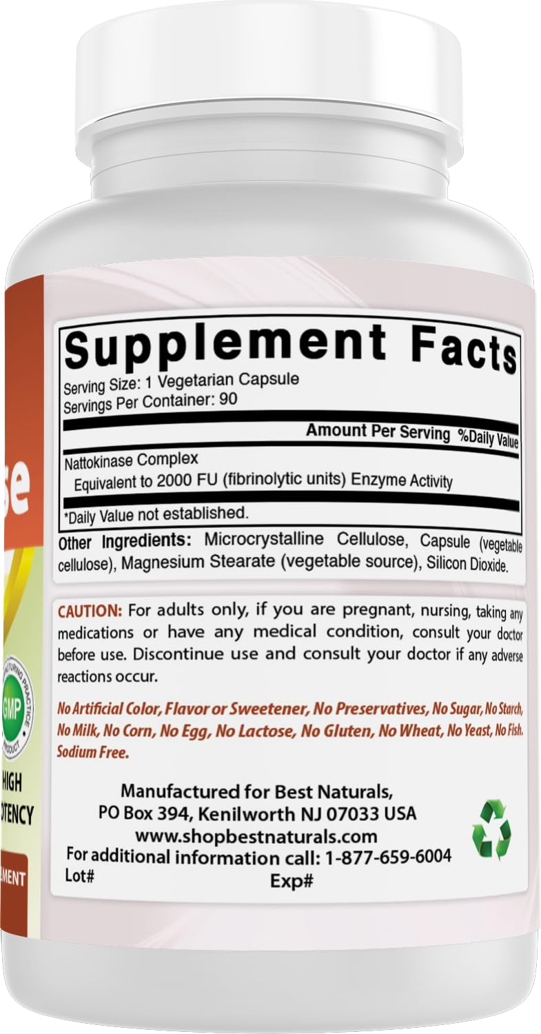 Nattokinase 90 capsules for vitality