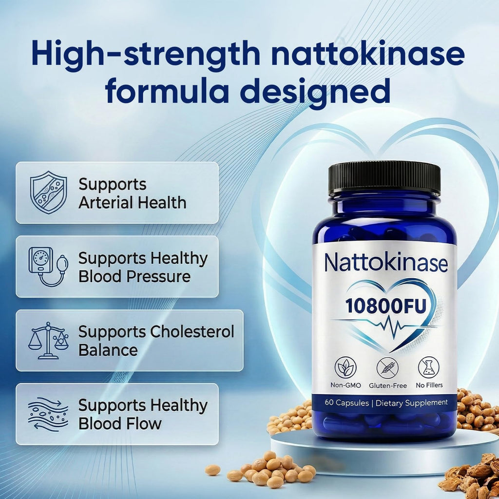 Nattokinase capsules for cardiovascular support