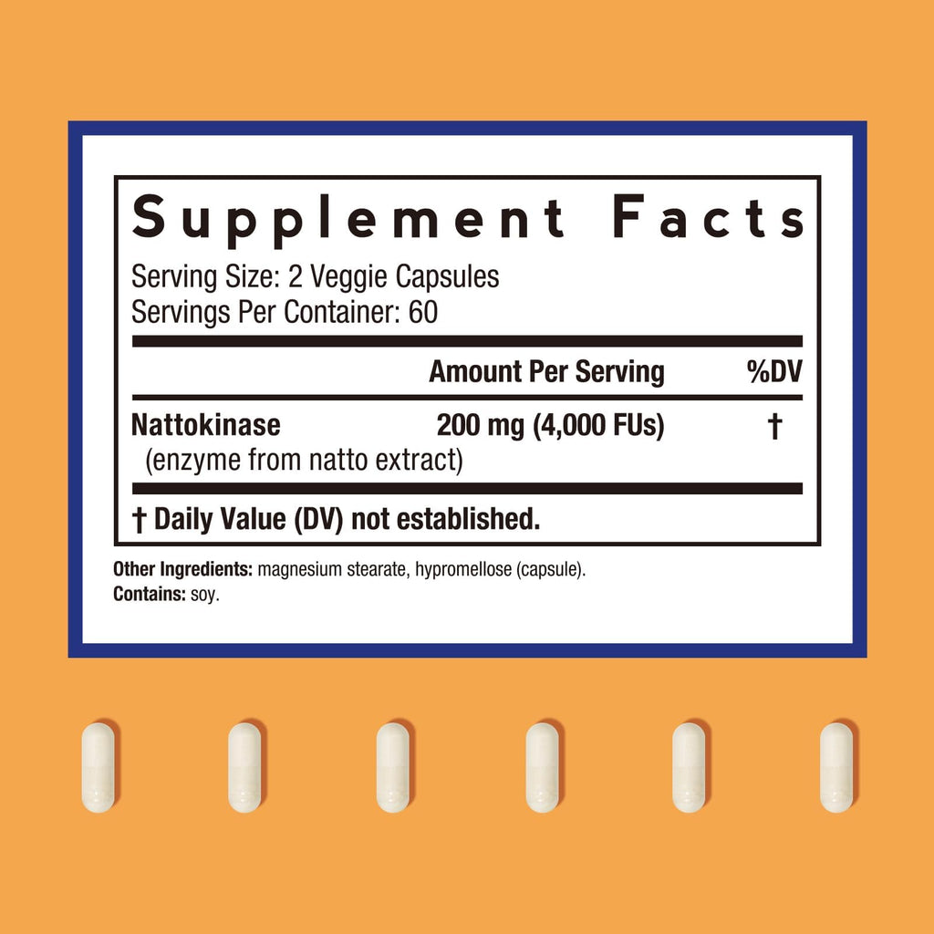 Nattokinase capsules for heart health