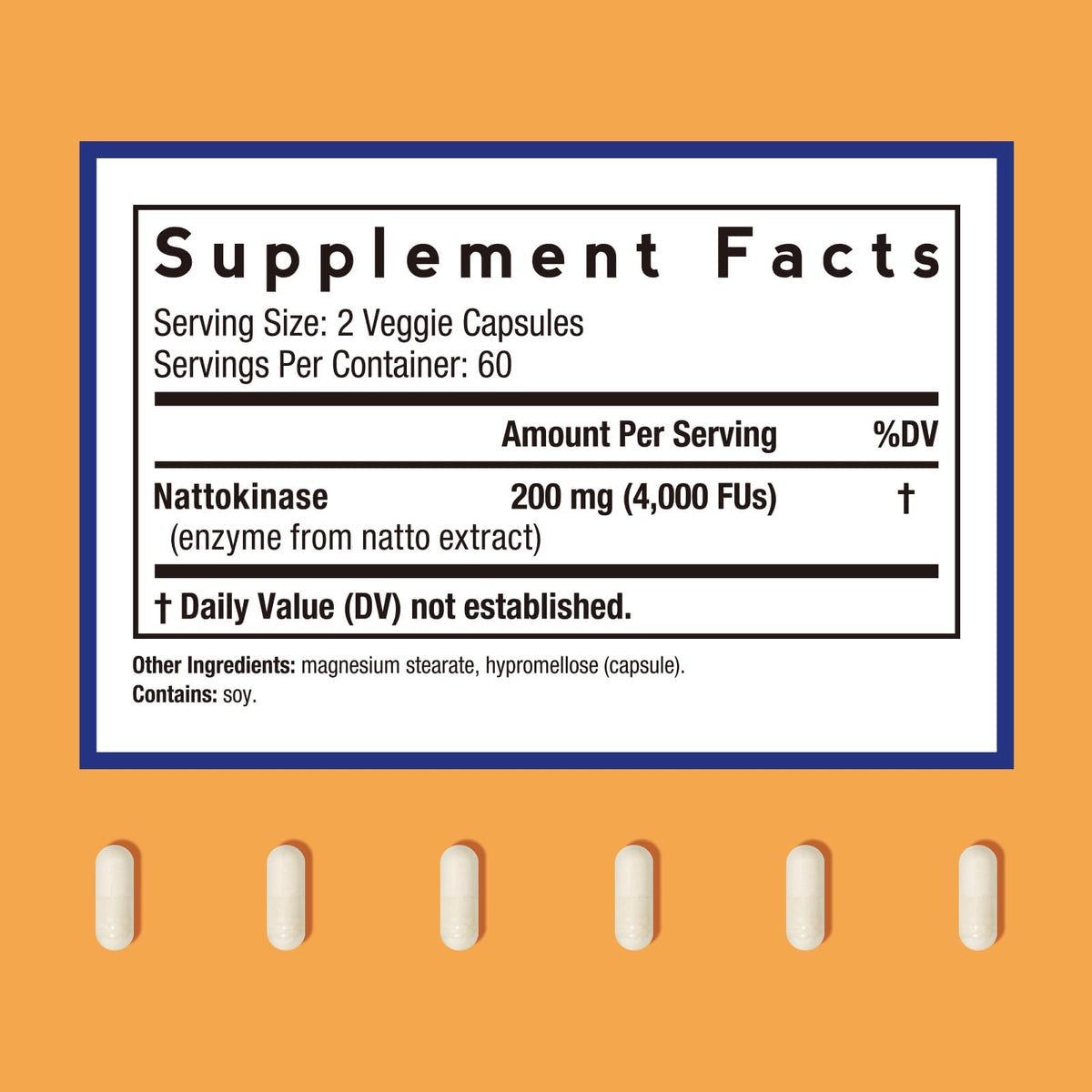Nattokinase capsules for heart health