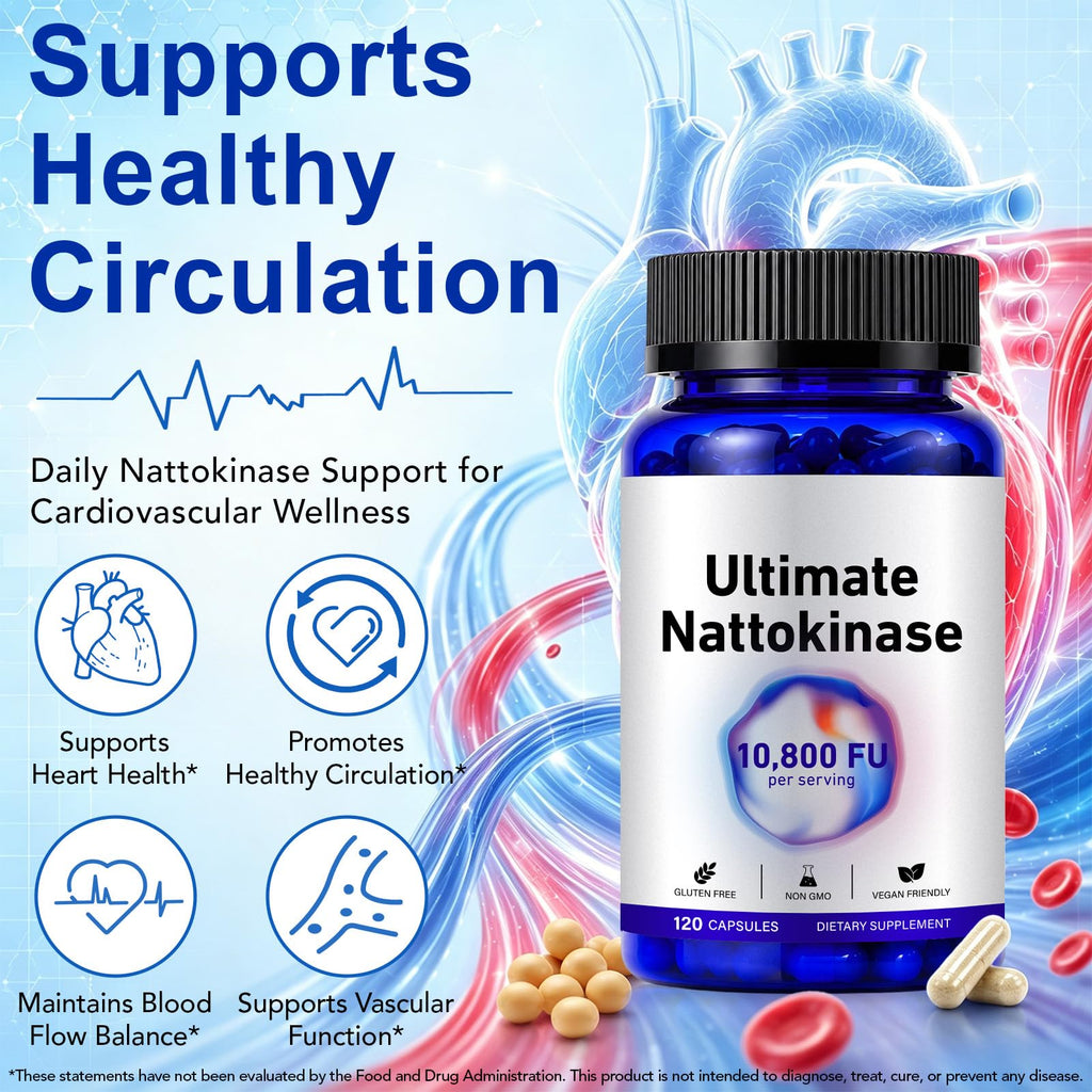 Nattokinase capsules for heart health