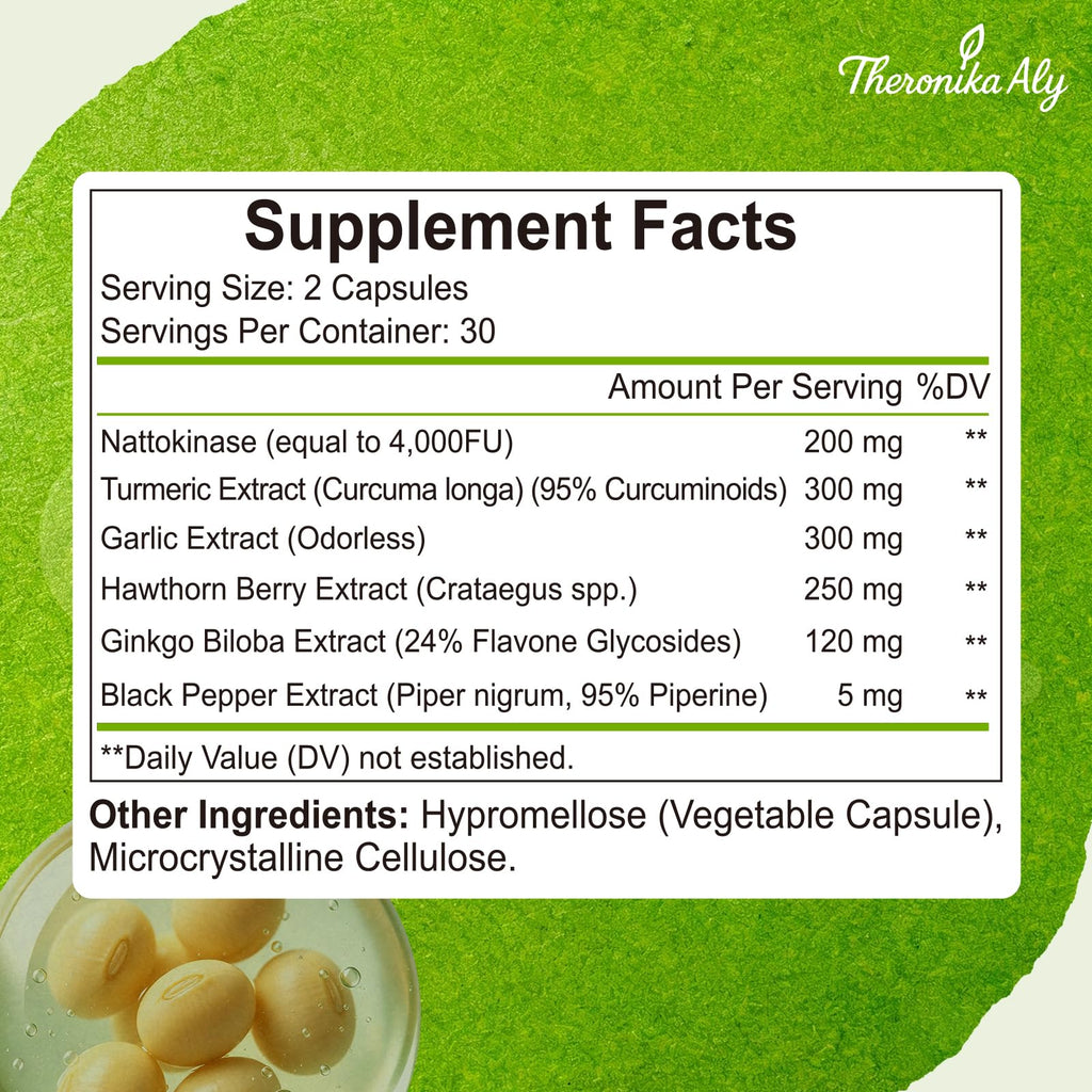 Nattokinase capsules for heart support