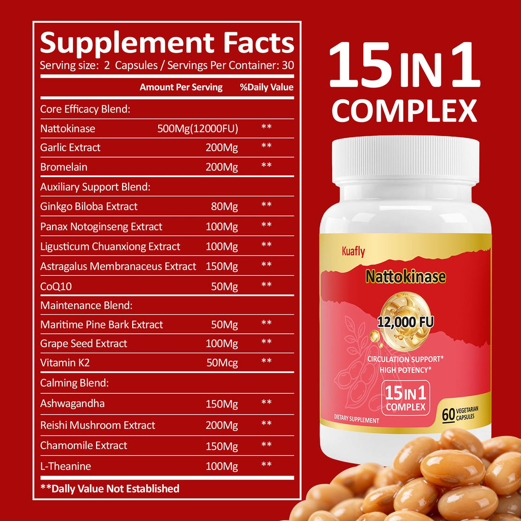 Nattokinase capsules for heart support