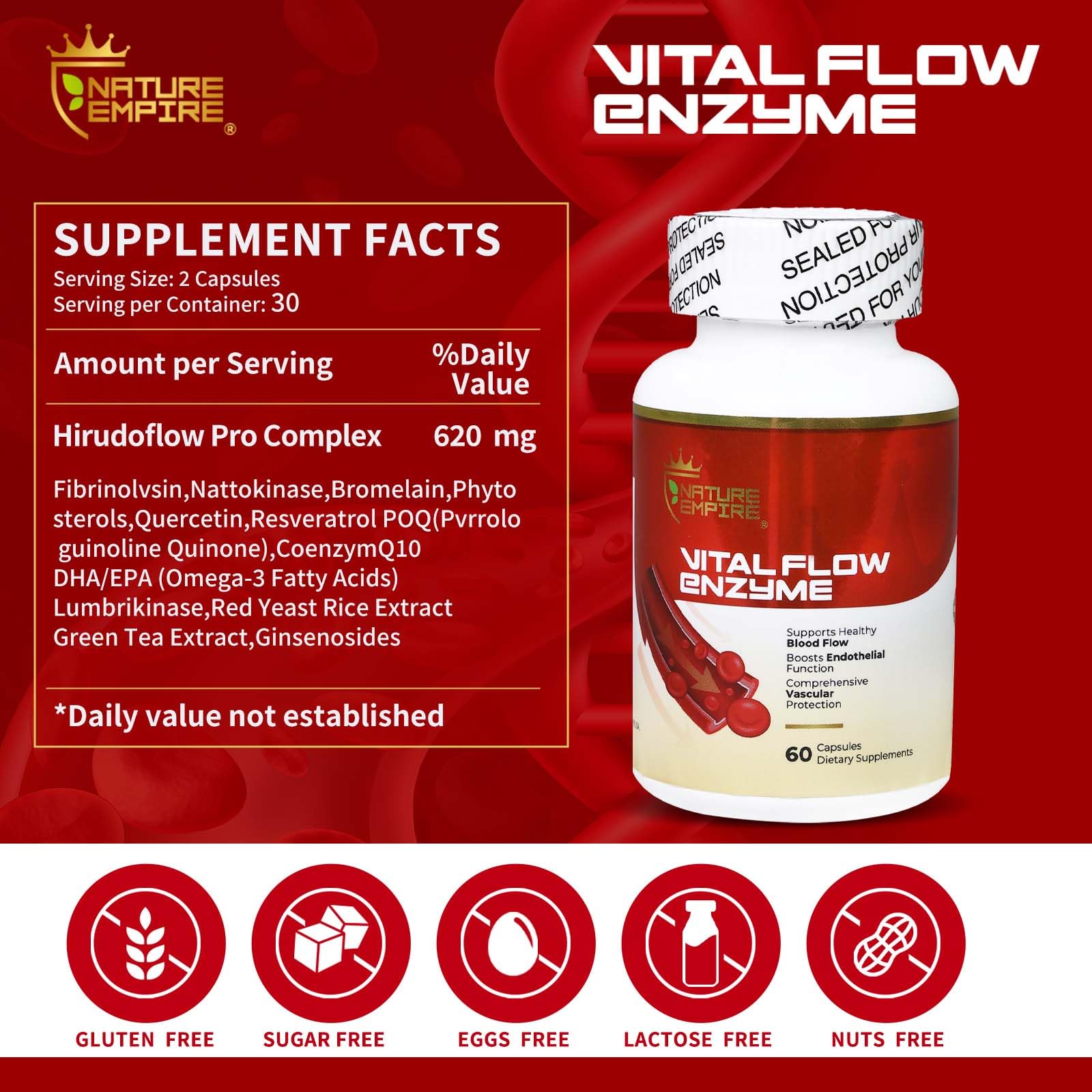 Nattokinase capsules for heart support