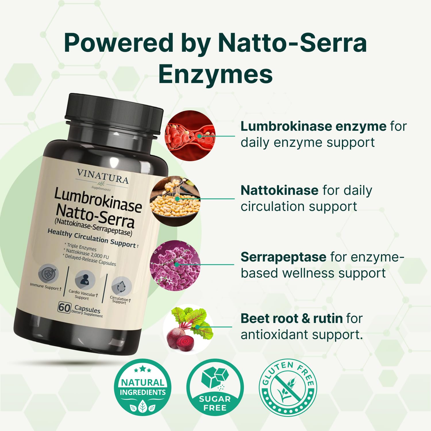 Nattokinase capsules for wellness