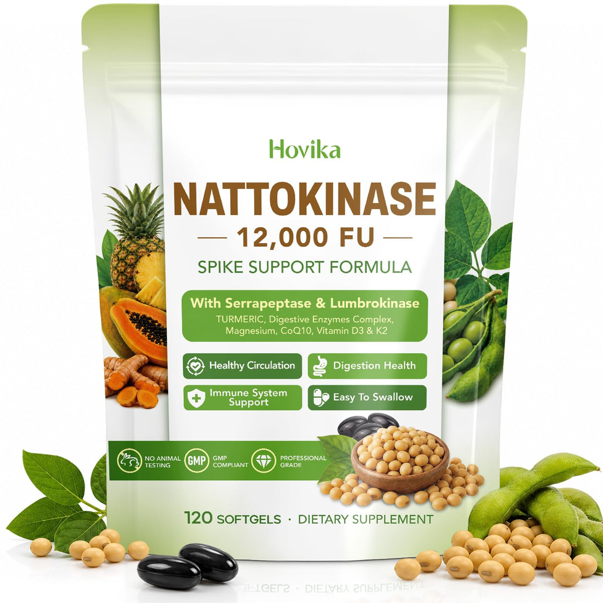 Nattokinase digestive enzyme supplement