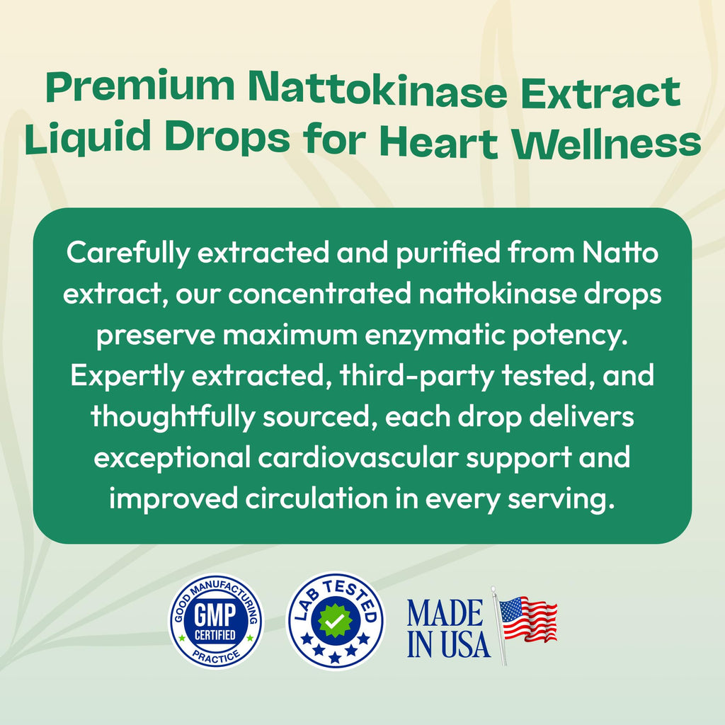 Nattokinase drops for overall wellness