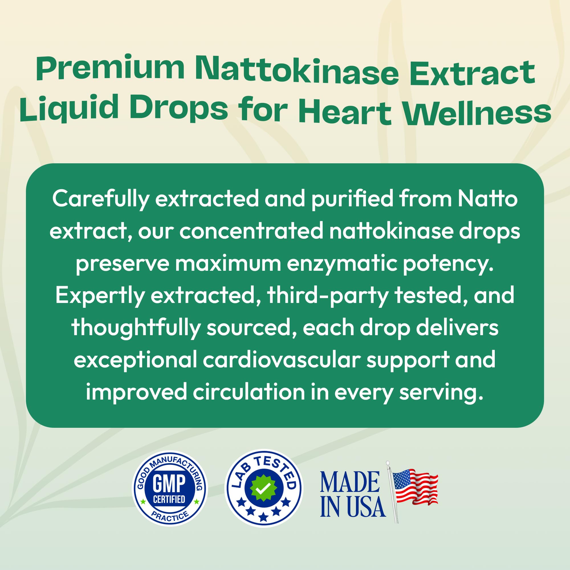 Nattokinase drops for overall wellness