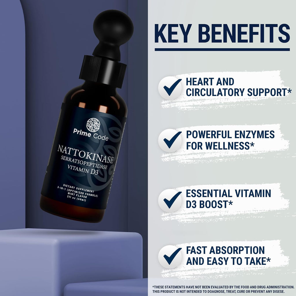 Nattokinase drops for seniors' wellness