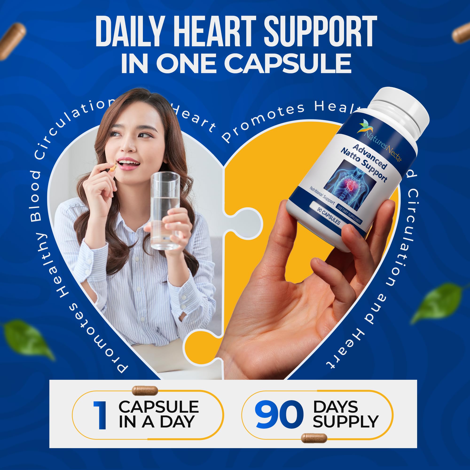 Nattokinase for healthy blood flow
