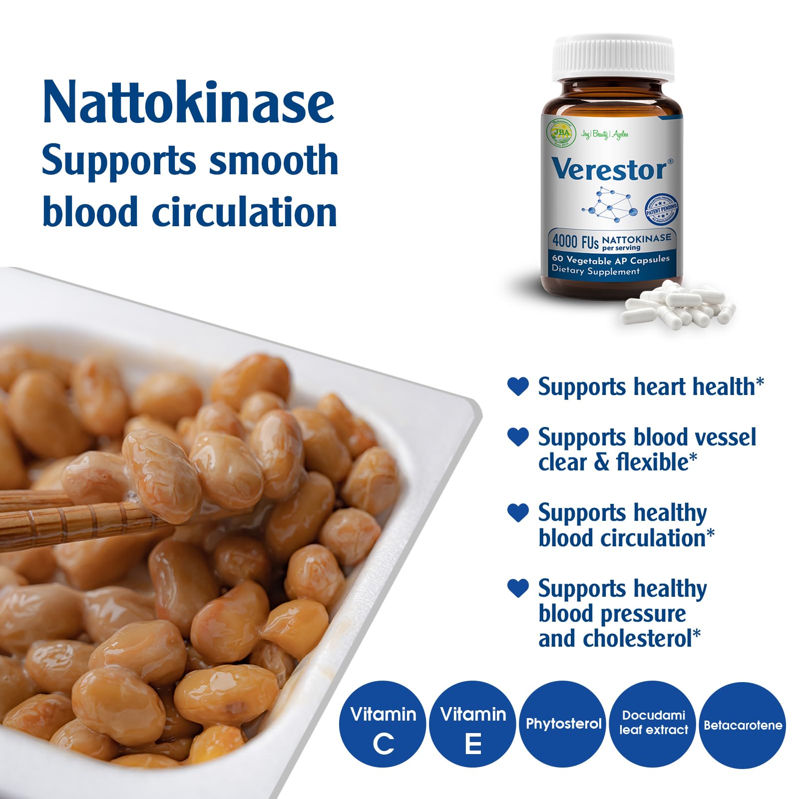 Nattokinase for improved circulation