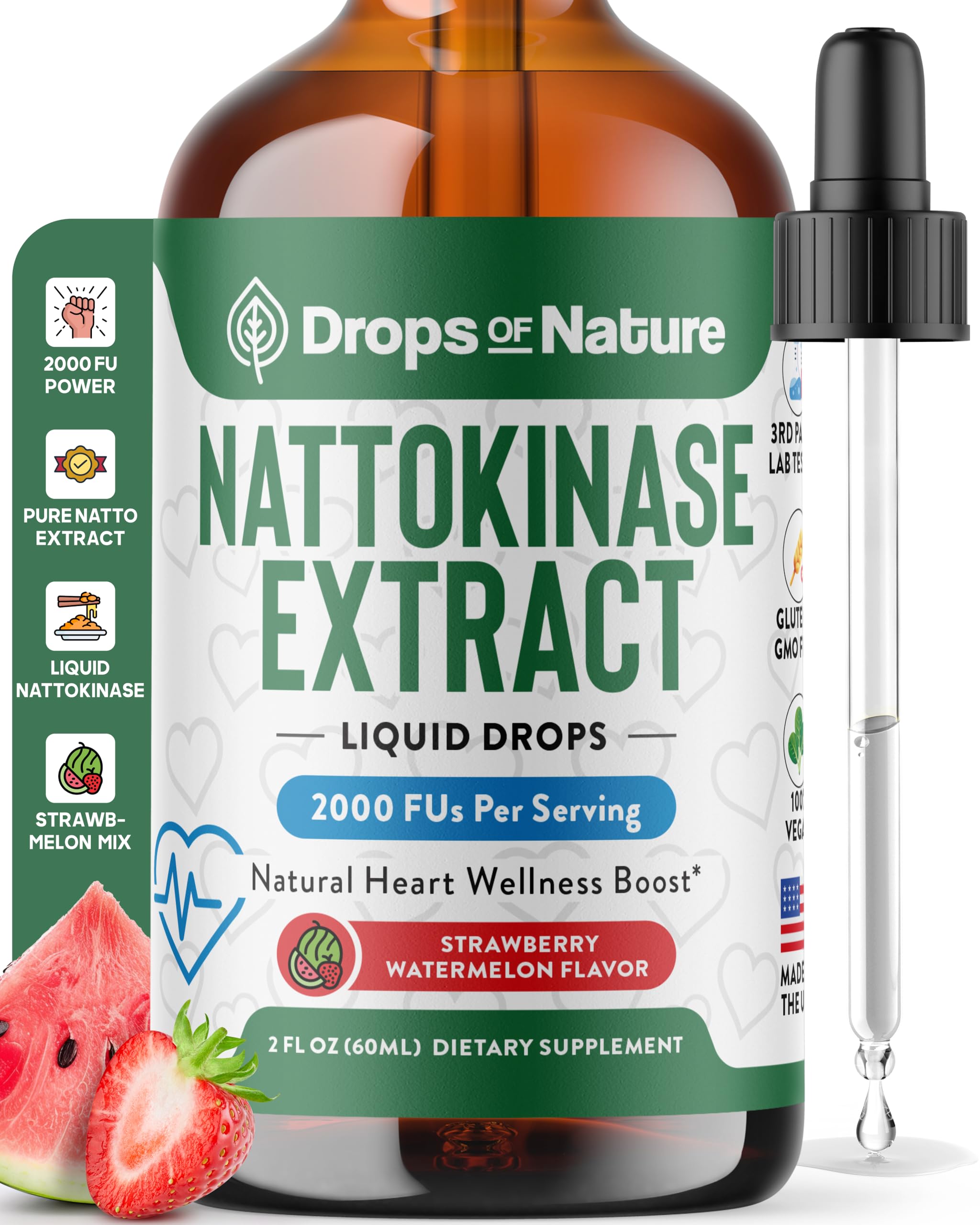 Nattokinase liquid drops for heart health