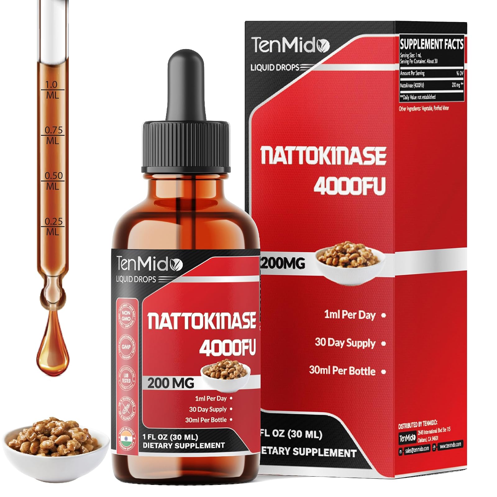 Nattokinase liquid drops for heart health