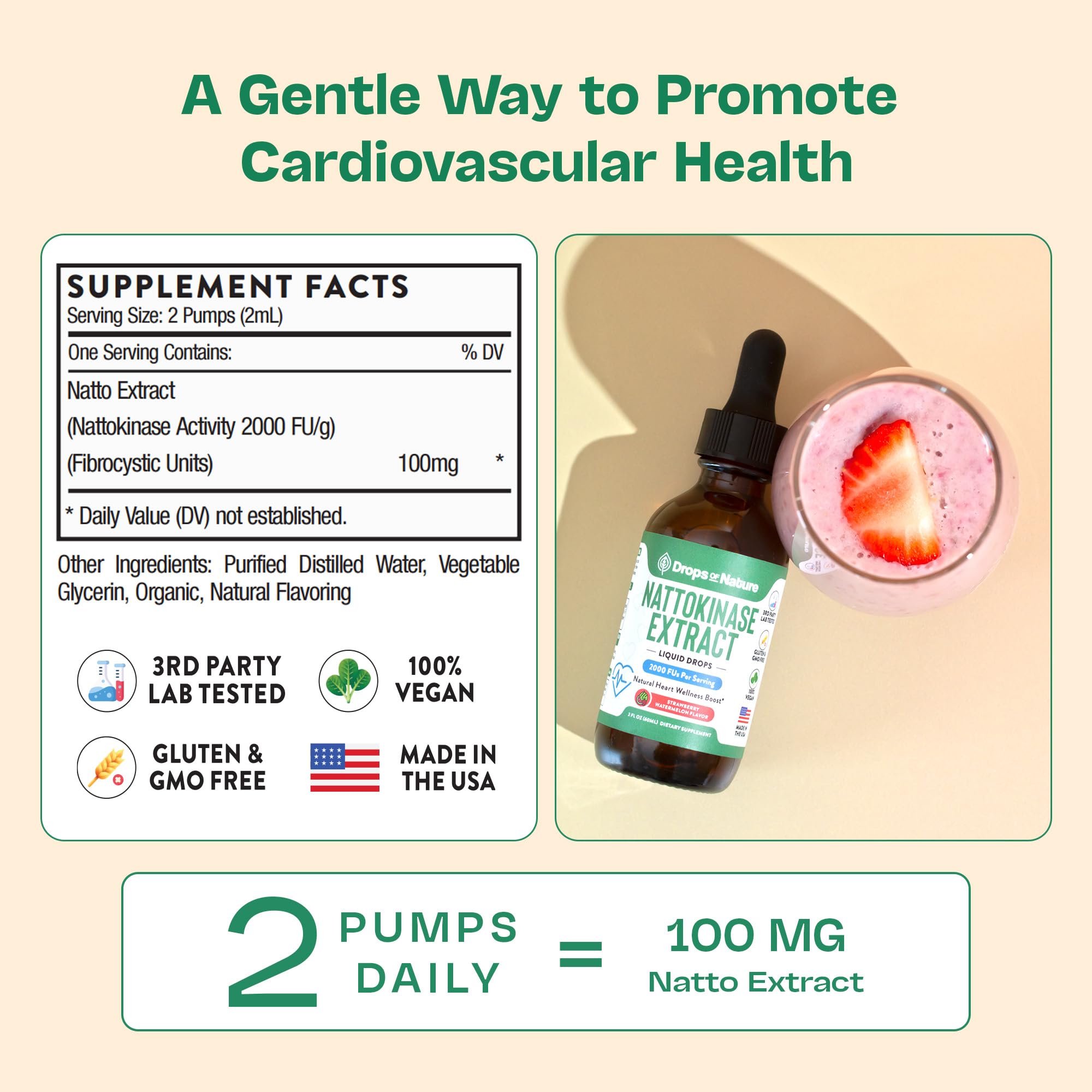 Nattokinase liquid for healthy blood flow