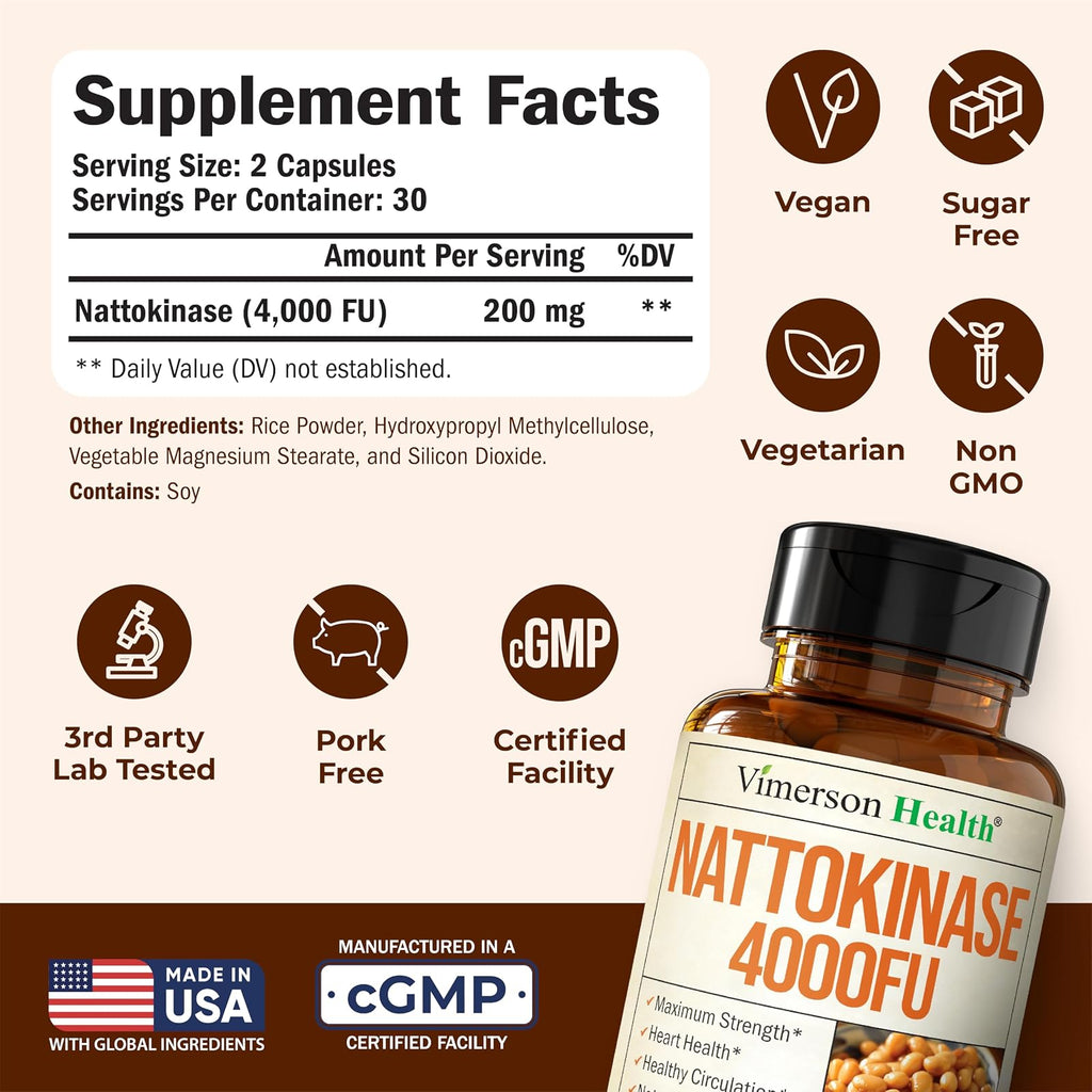 Nattokinase multivitamin for active seniors