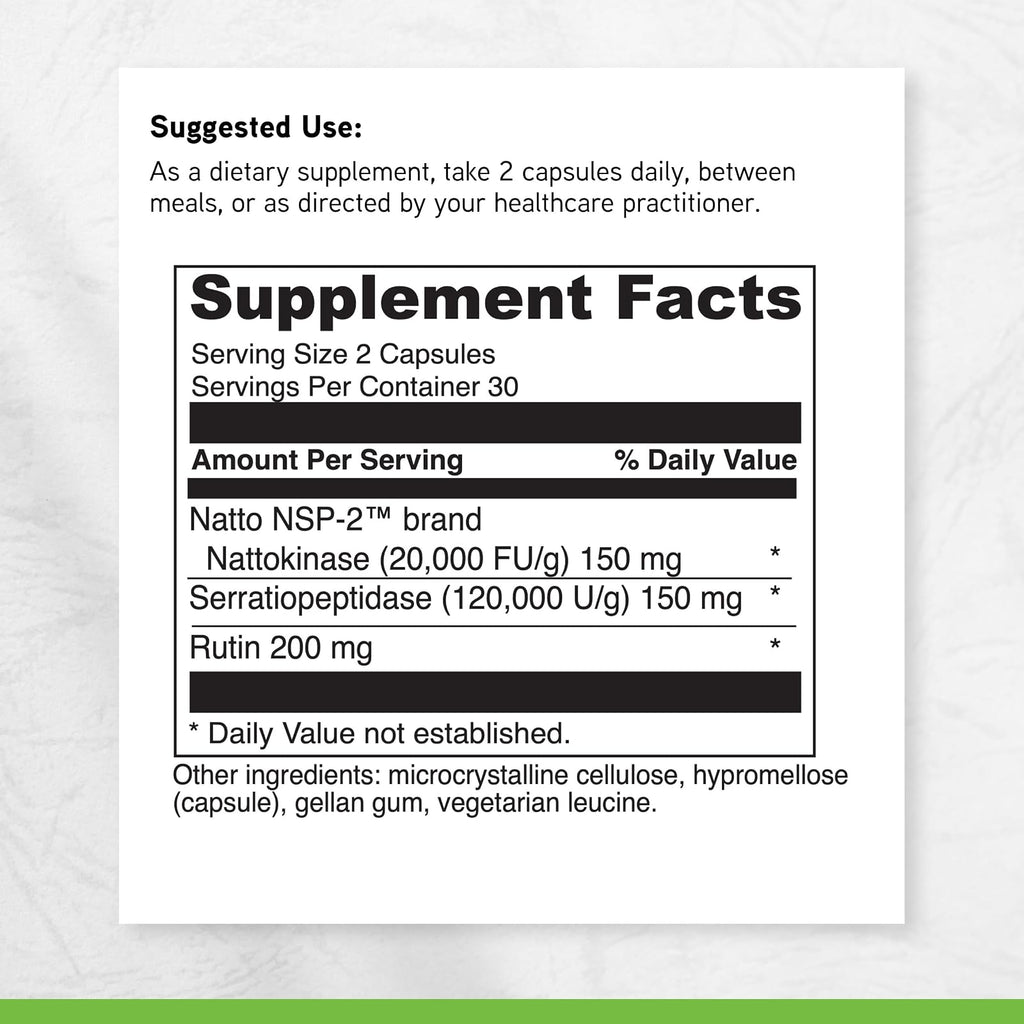 Nattokinase multivitamin for seniors health