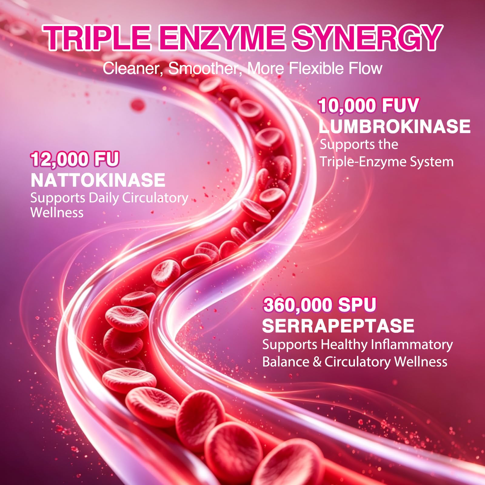 Nattokinase multivitamins for blood circulation