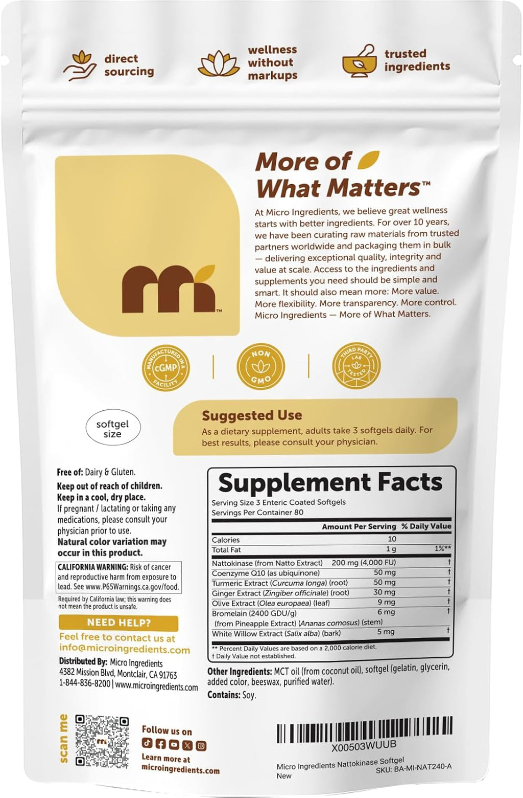 Nattokinase softgels for daily digestion aid