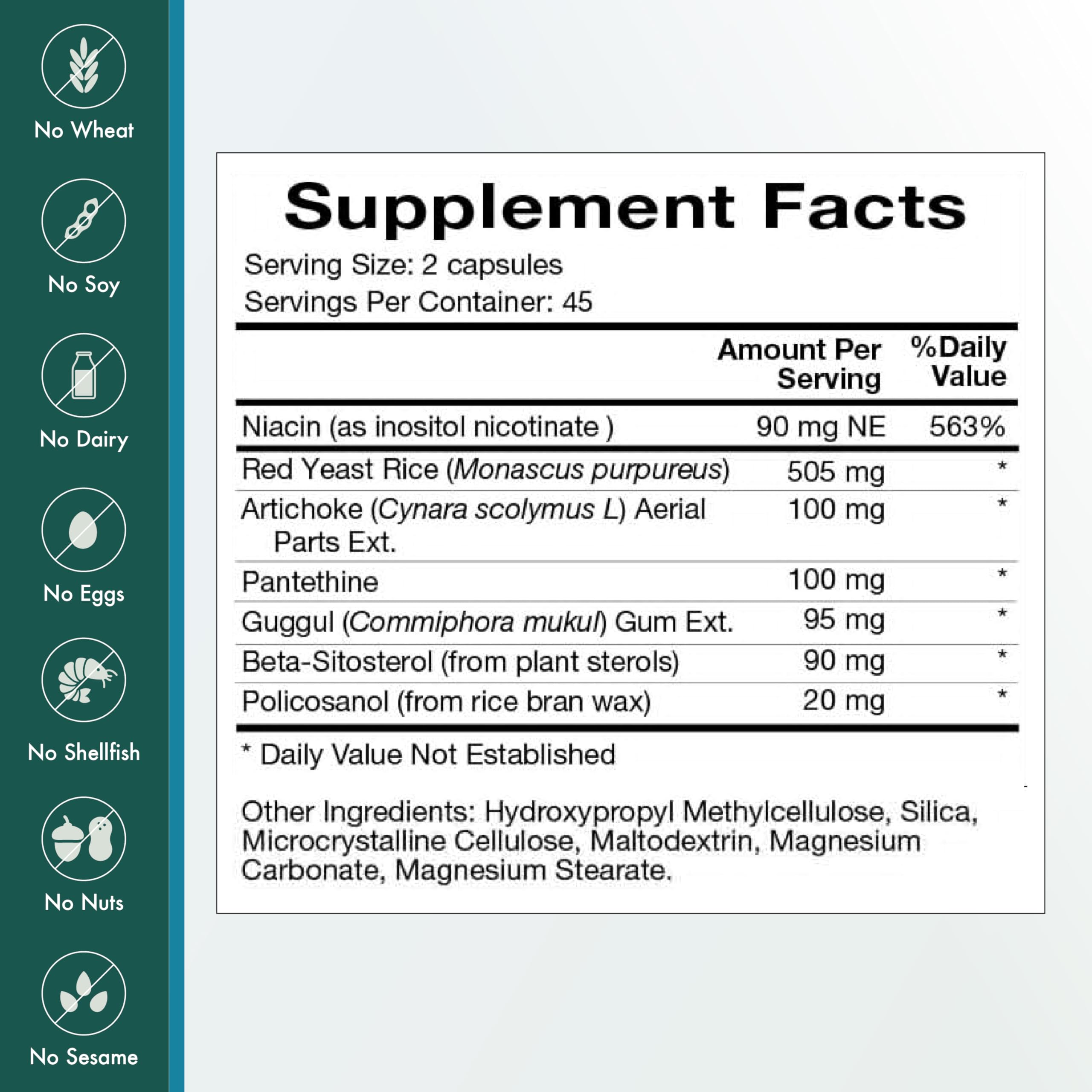 Natura red yeast rice dietary supplement