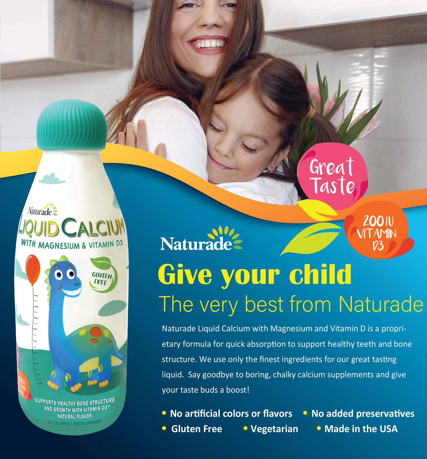 Naturade calcium for healthy growth