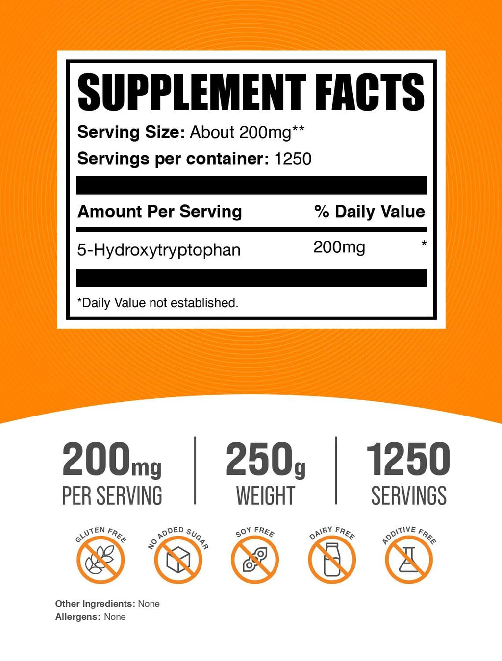Natural 5-HTP supplement for relaxation