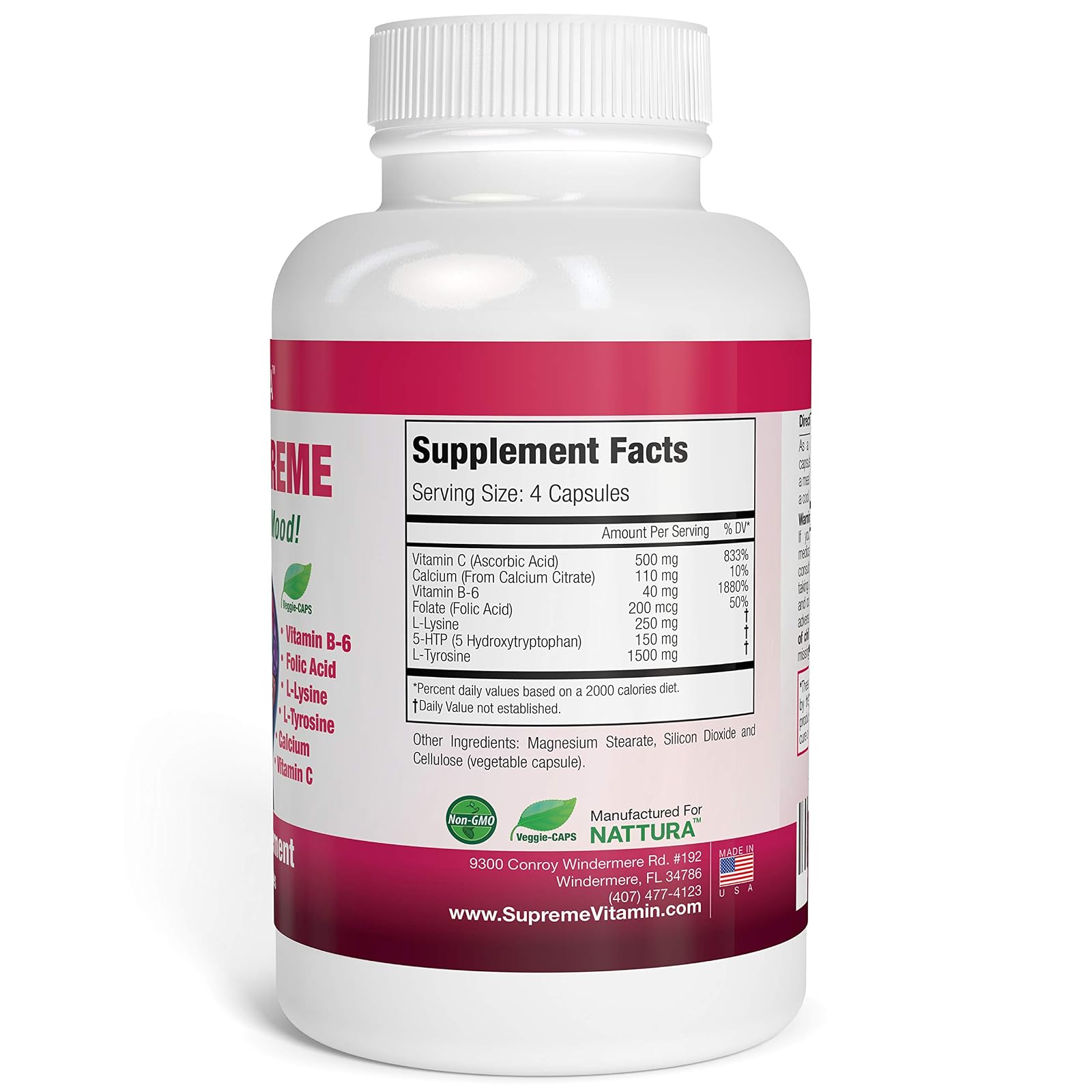 Natural 5-HTP supplement for relaxation