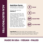 Natural acai electrolytes for workouts