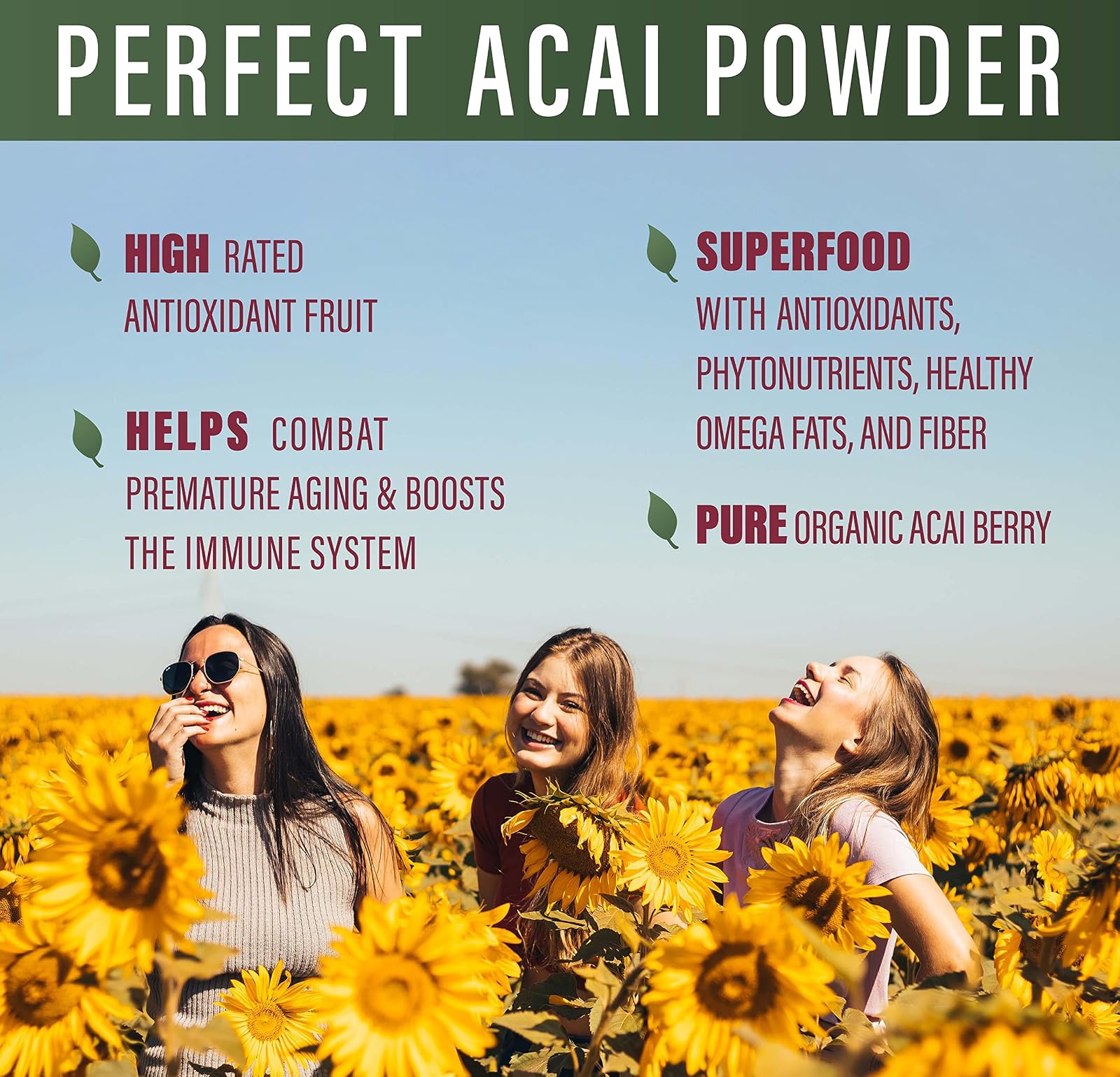 natural acai powder for baking