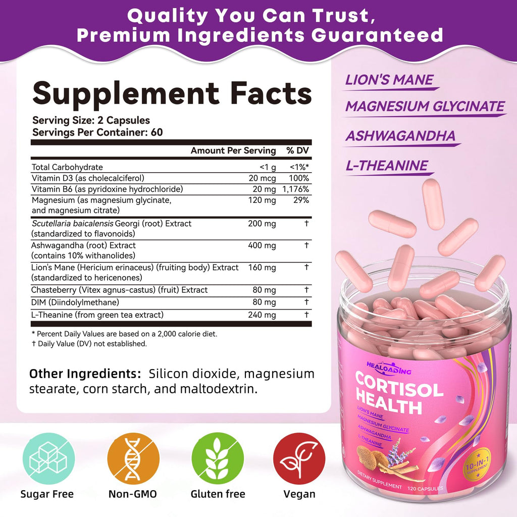 Natural adaptogen blend for stress relief
