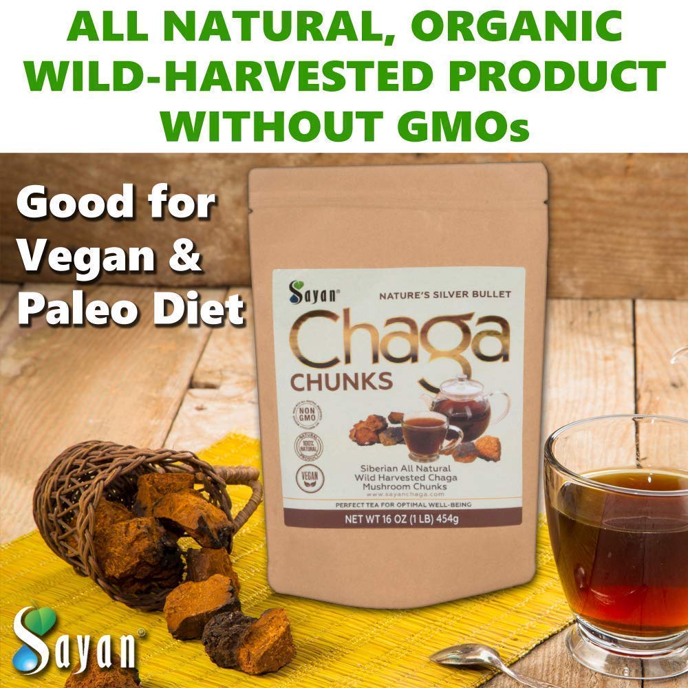 natural adaptogen chaga mushroom chunks