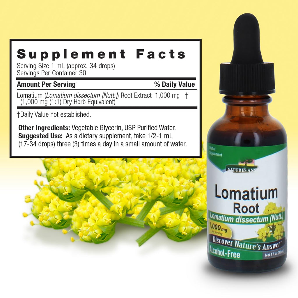 Natural adaptogen Lomatium Root supplement