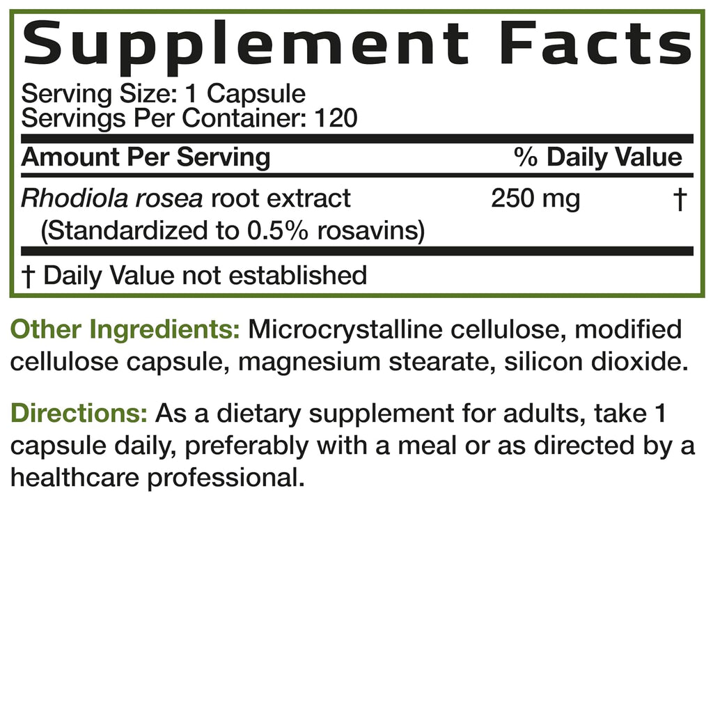 natural adaptogen rhodiola benefits