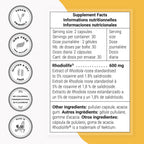 Natural adaptogen Rhodiola Rosea supplement