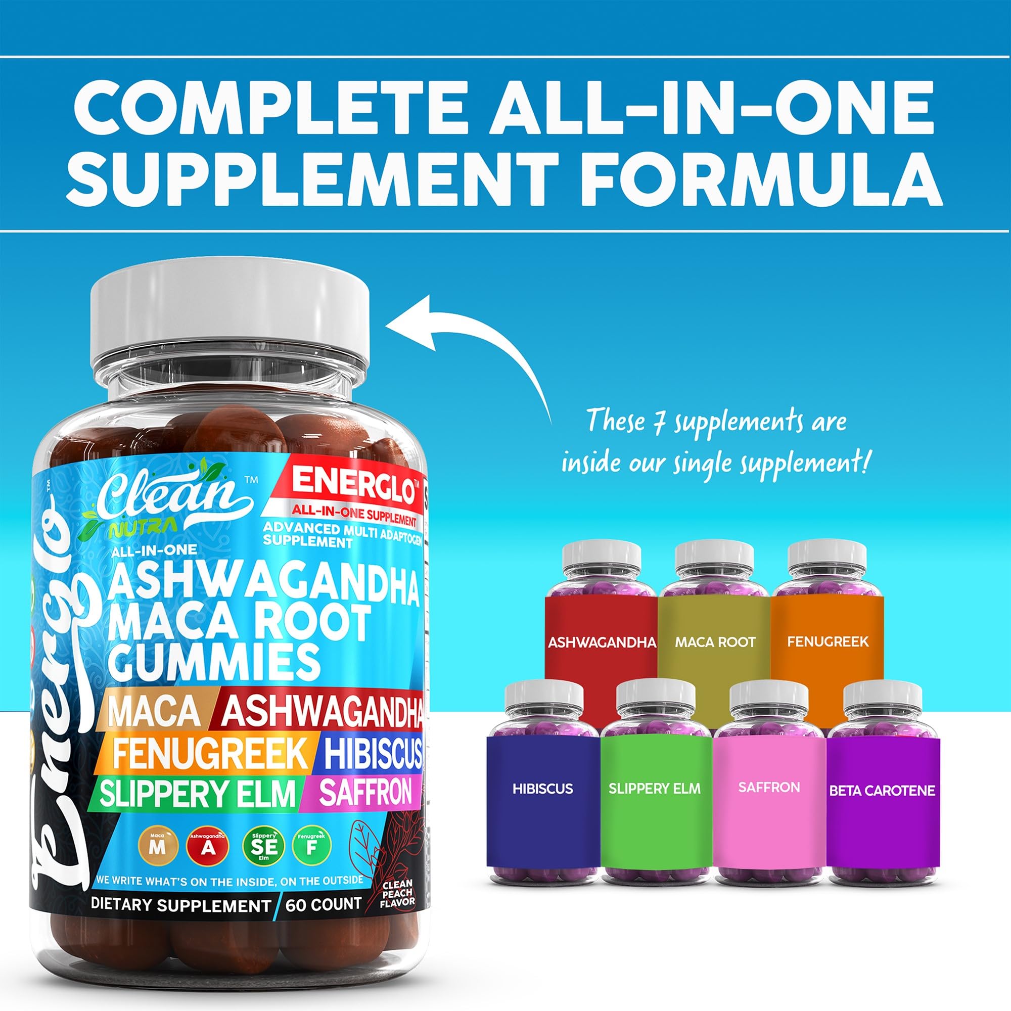 Natural adaptogen vitamins with saffron