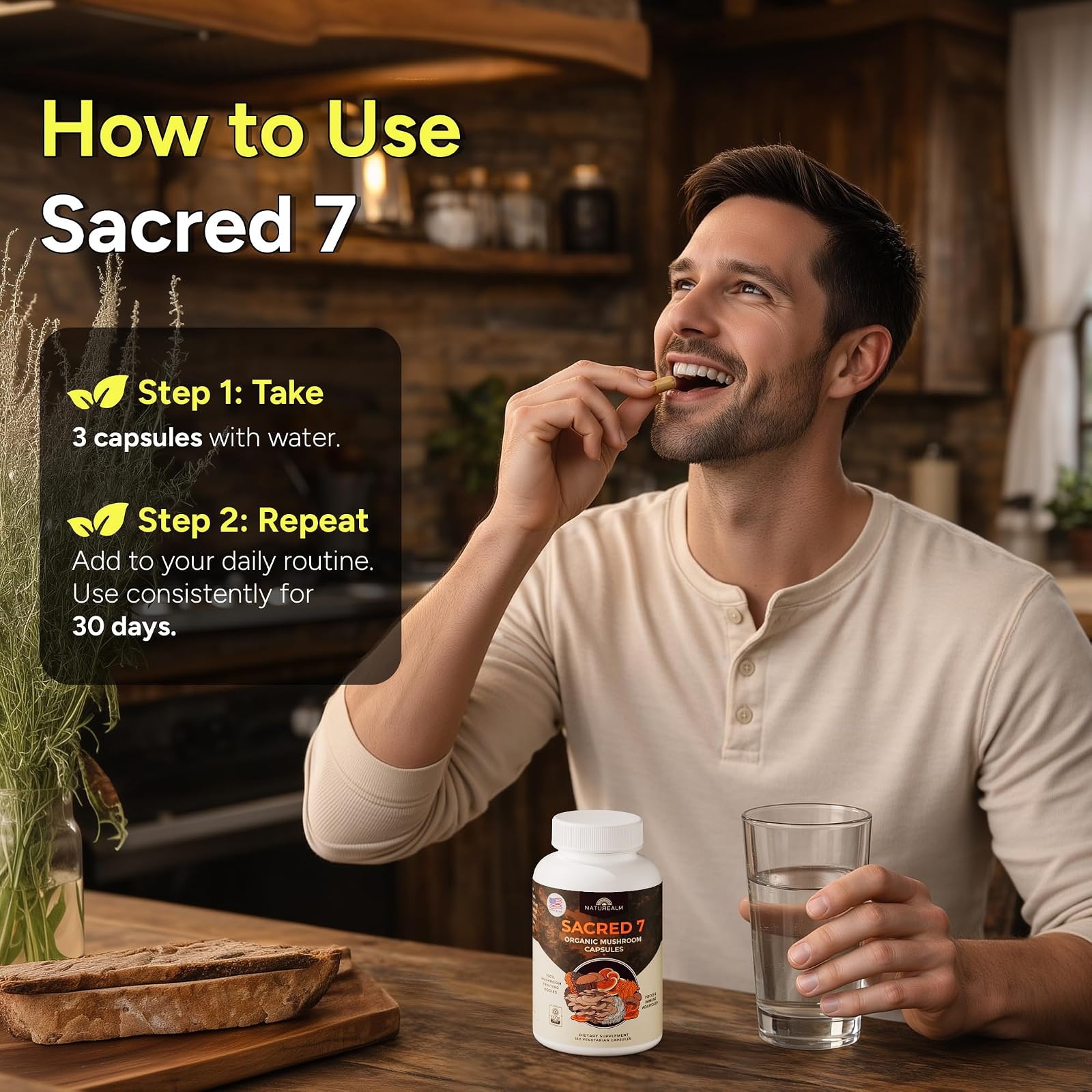 Natural adaptogens in mushroom blends