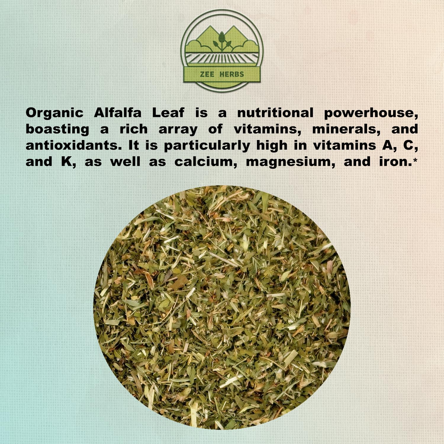 natural alfalfa leaf for smoothies