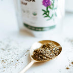 Natural alfalfa leaf tea infusion