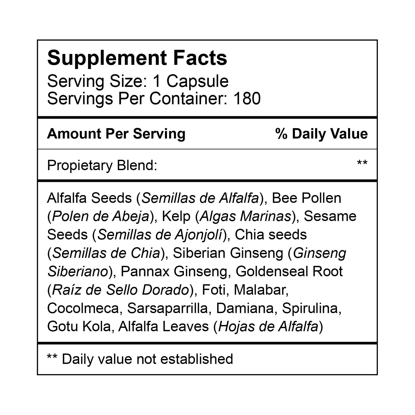 natural alfalfa supplement for vitality