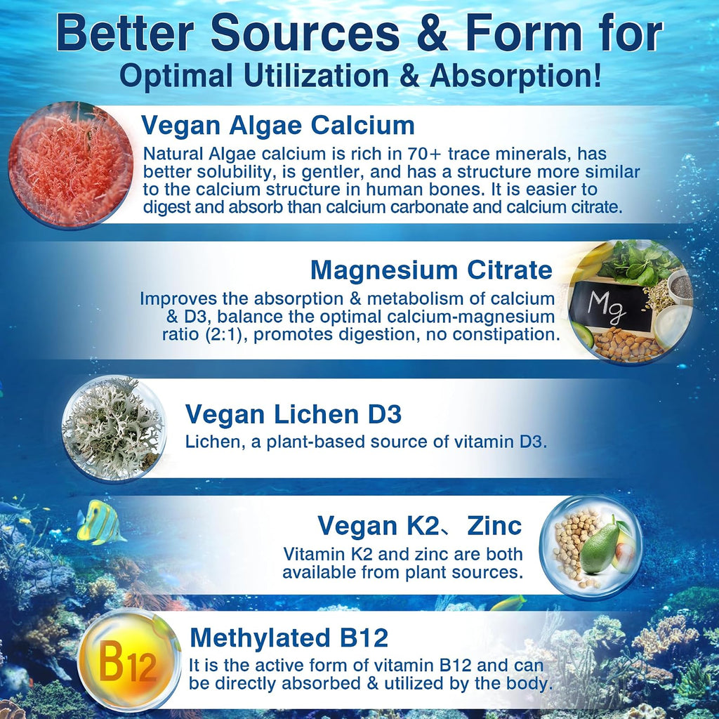 Natural algae calcium source