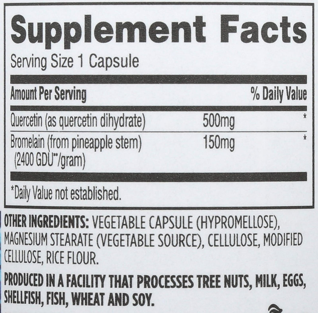 Natural allergy relief Quercetin capsules