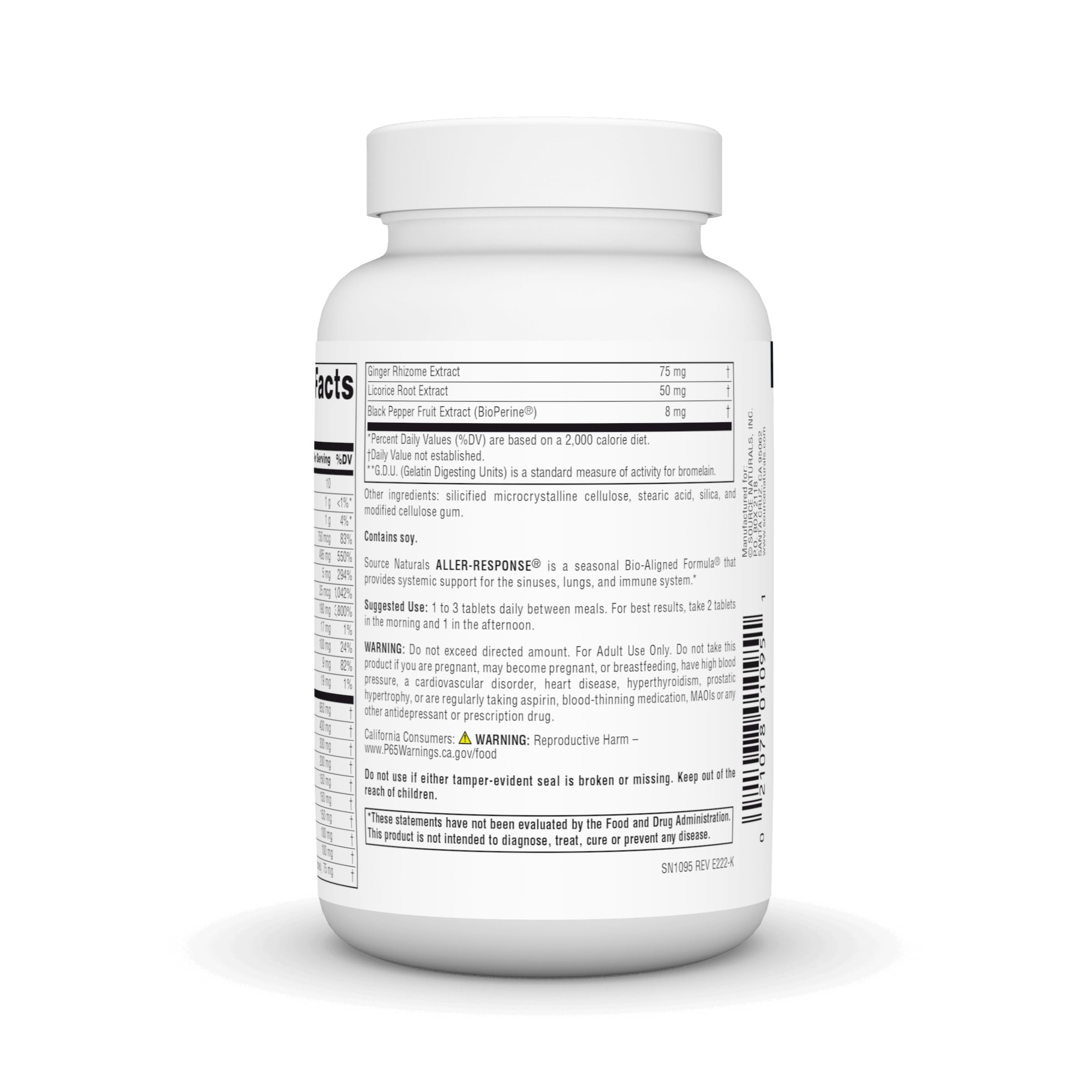 natural allergy relief with vitamin and mineral blend