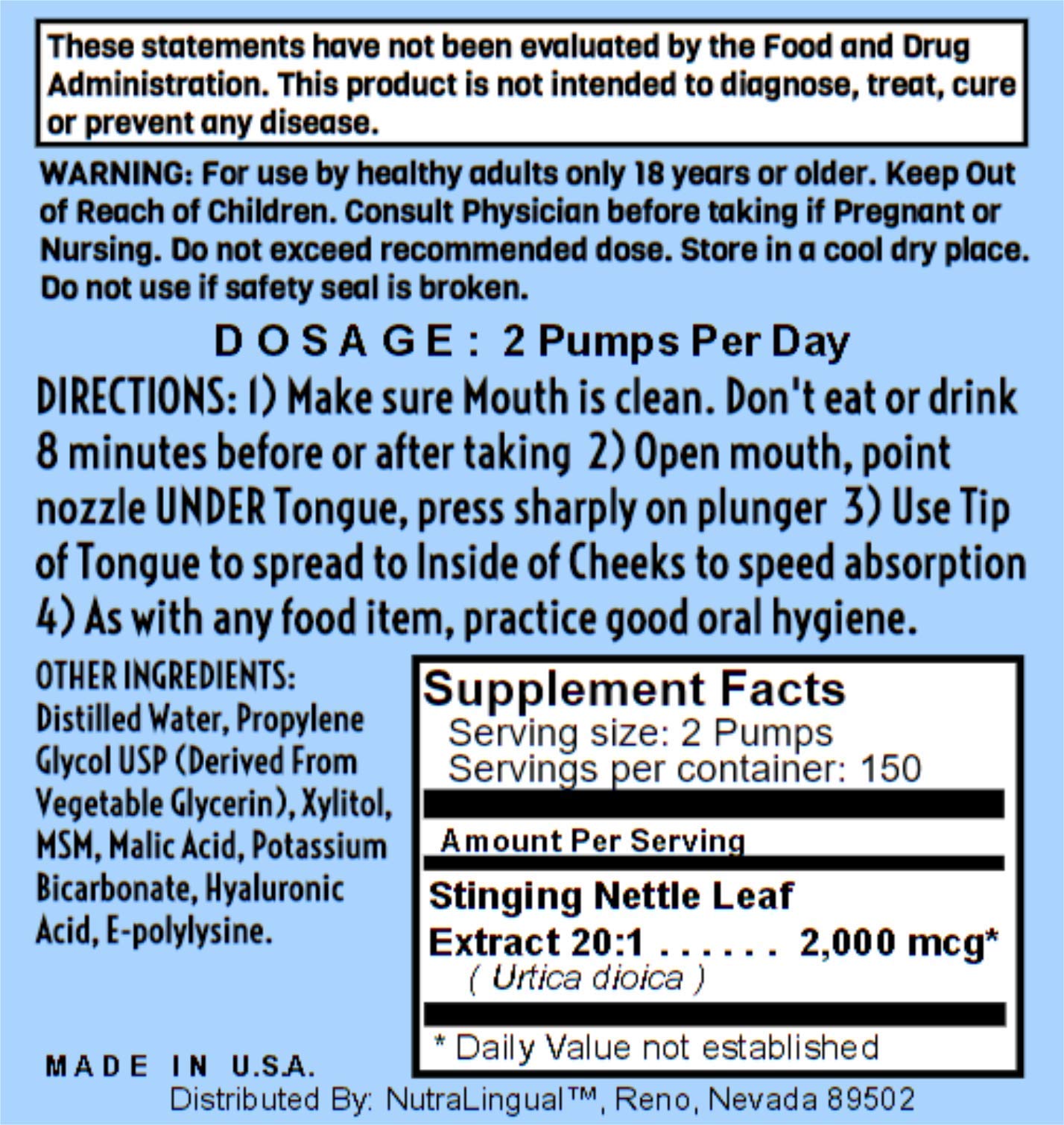 natural allergy support with nettle