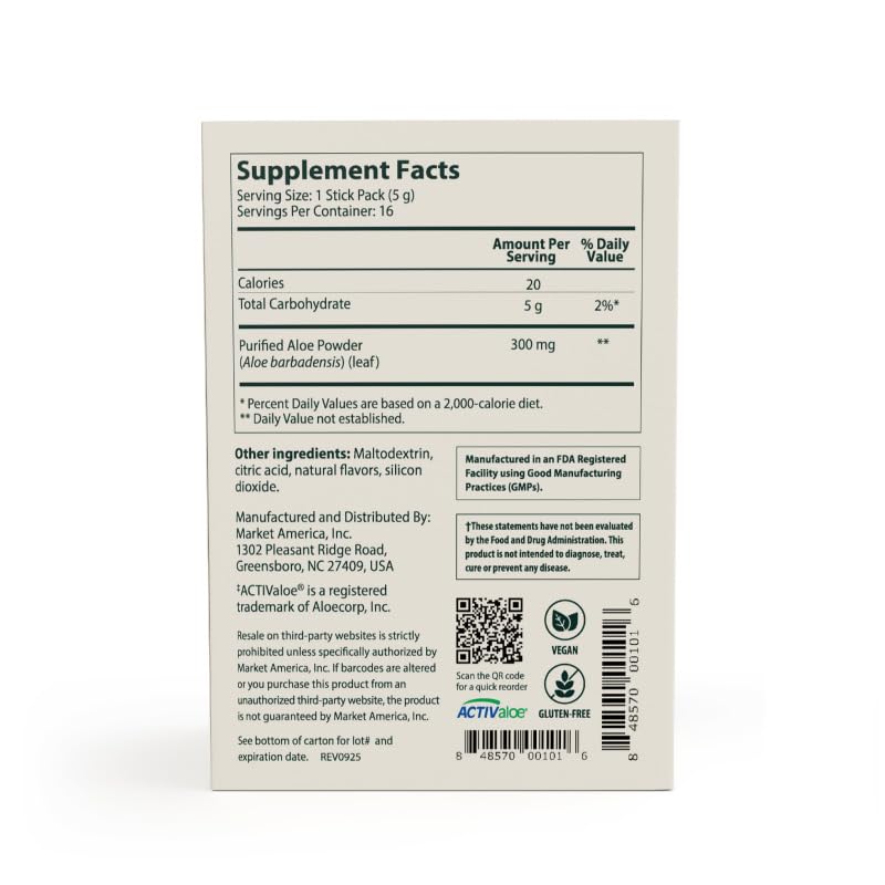 Natural aloe powder for wellness