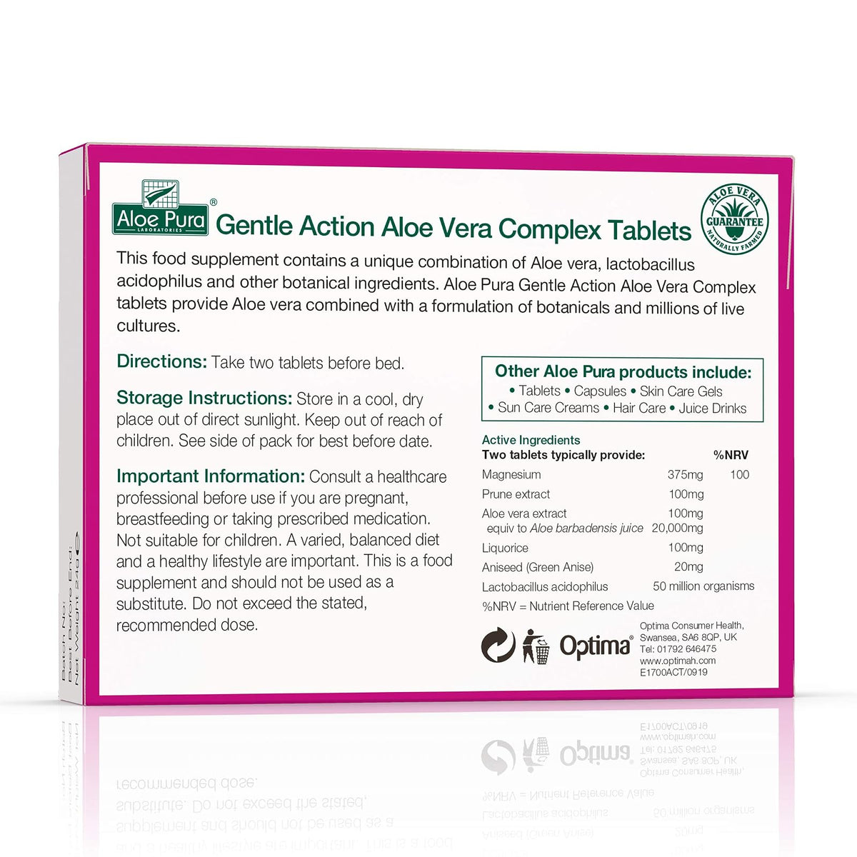 natural aloe vera colax supplement